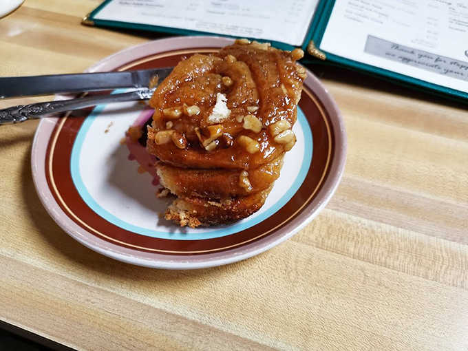 This caramel pecan roll isn't just breakfast, it's a commitment. Worth every sticky, sweet, nutty calorie and the nap that inevitably follows.