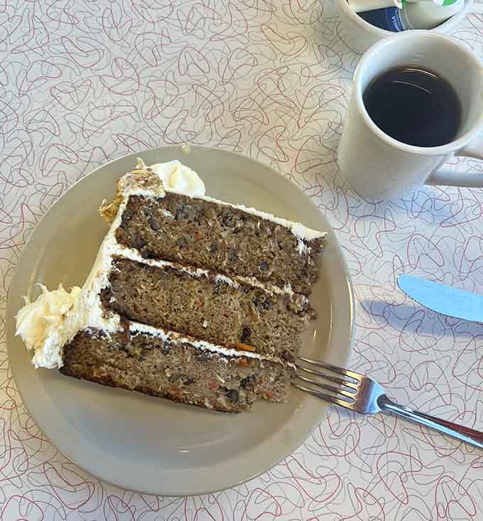 Carrot cake this moist and perfectly frosted makes you forgive vegetables for existing, one cream cheese-covered bite at a time.