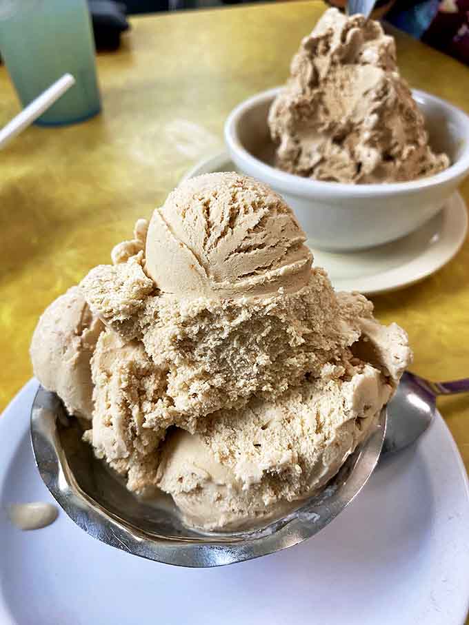 Coffee ice cream so rich it makes your morning brew seem like dishwater by comparison. The caffeine might not wake you, but the flavor sure will.