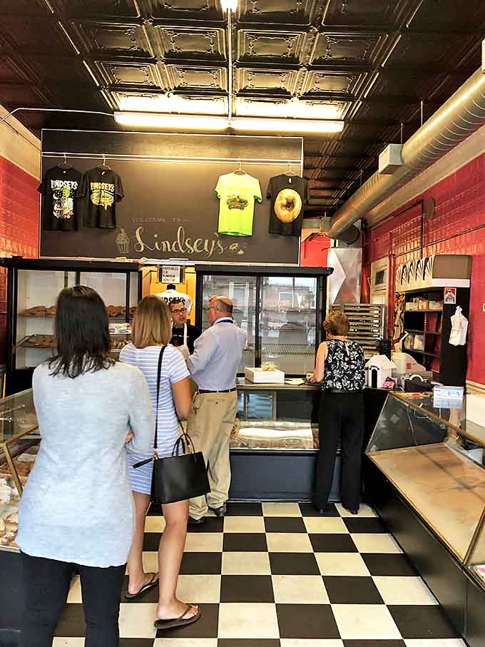 Customers line up patiently, united in the universal language of "waiting for something absolutely worth it."