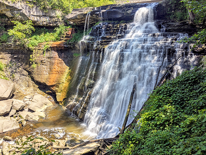 Brandywine Falls cascades 65 feet down, creating nature's own symphony – no headphones required for this playlist.
