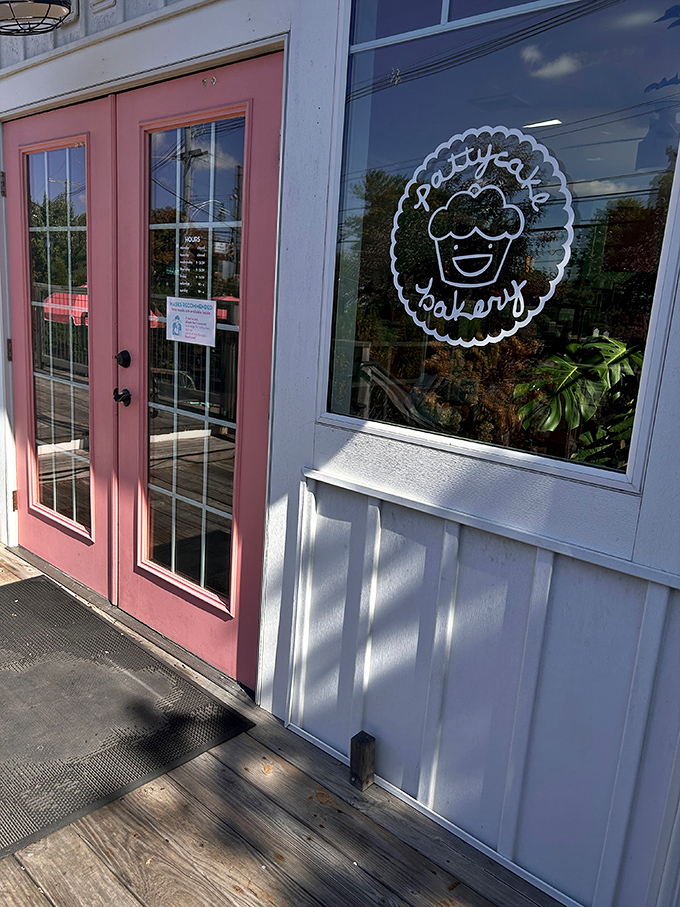 The iconic Pattycake logo greets visitors like an old friend, promising that behind these doors, dietary restrictions take a backseat to flavor.