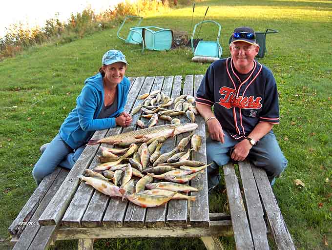 That's a whole lot of fish, folks, proof that the waters around Sugar Island are as generous as they are beautiful.