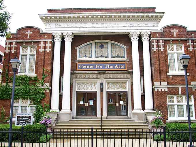 Franke Center For the Arts: This former Methodist church now serves culture instead of sermons, its grand columns and brick facade housing performances instead of prayers.