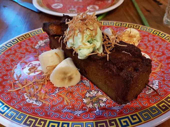 Bread pudding gets a Southeast Asian makeover here, turning familiar comfort food into something unexpectedly exciting and utterly crave-worthy.