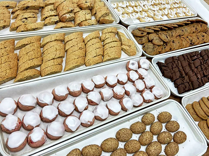 These homemade cookies arranged on trays are proof that someone wakes up way too early doing the Lord's work in flour and butter.