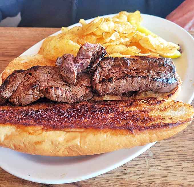 The sandwich that launches a thousand road trips &ndash; tender slices of steak nestled in a perfectly toasted roll.