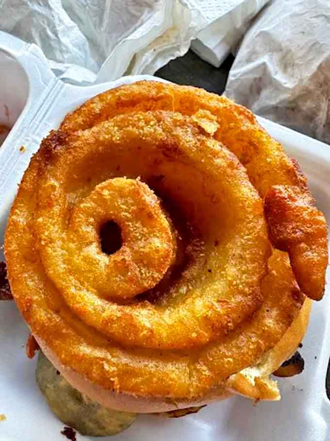 Spiral potato perfection that puts regular fries to shame &ndash; crispy, golden, and practically begging to be dunked in ketchup or house chili.