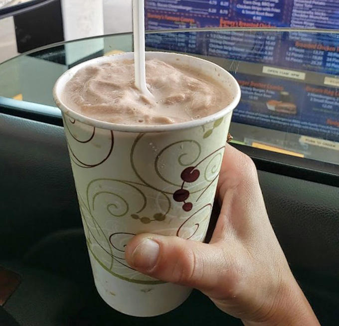 The perfect milkshake consistency &ndash; thick enough for a spoon but still sippable with effort, creating that nostalgic childhood moment.