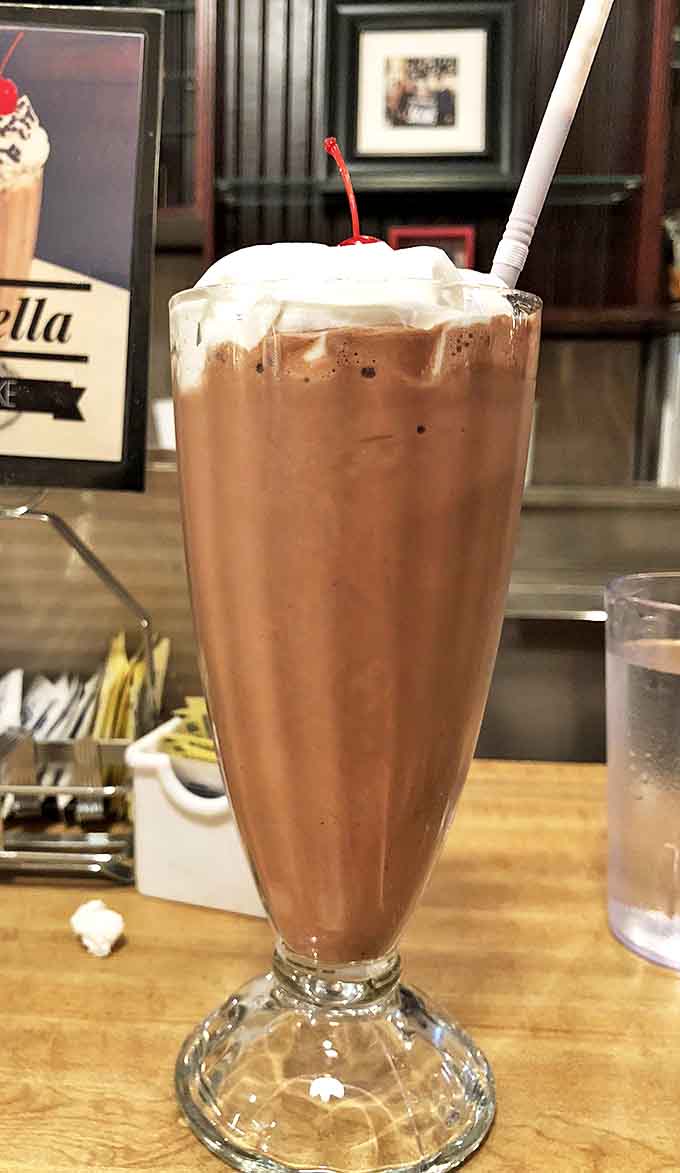 A chocolate shake so thick it defies gravity &ndash; that cherry on top isn't garnish, it's the exclamation point on a perfect sentence.