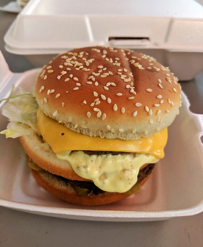 Olive Burger: This golden-bunned beauty sports a perfectly melted cheese blanket &ndash; proof that sometimes the simplest combinations create the most memorable flavors.