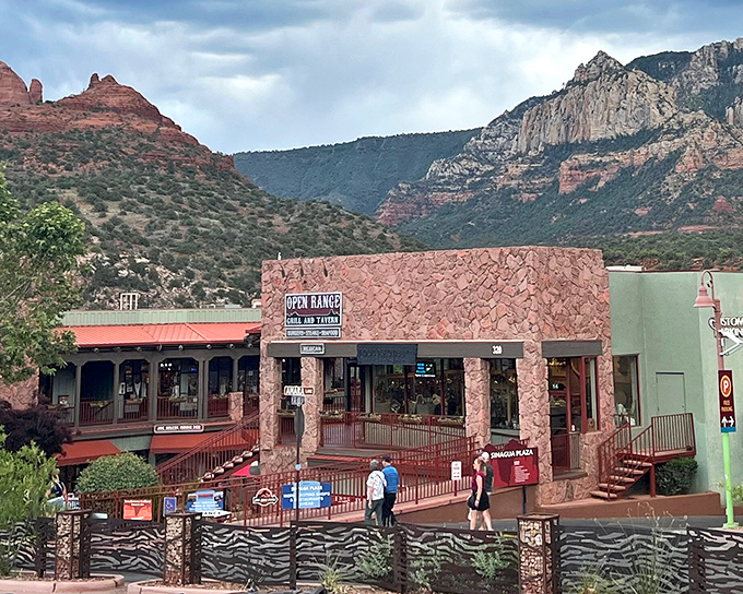 Open Range Grill & Tavern nestles perfectly against its dramatic backdrop, serving up meals with a side of "did you SEE that view?"