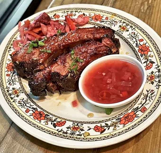 Fall-off-the-bone tender, these glazed pork ribs showcase the Filipino influence on Hai Hai's menu with a sweet-savory balance that's utterly addictive.