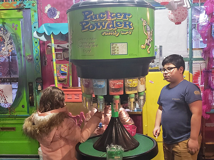 The legendary "Pucker Powder" station &ndash; where kids become mad scientists and parents pretend they're "just helping" while creating their own concoctions.