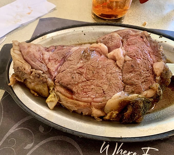 The perfect medium-rare &ndash; where Wisconsin beef meets slow-roasting expertise and your fork can barely wait to dive in.
