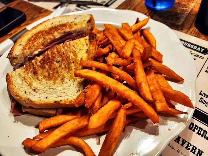 The Tavern Reuben deserves its own sonnet&mdash;corned beef, Swiss, sauerkraut, and dressing on grilled rye that somehow remains perfectly crisp.