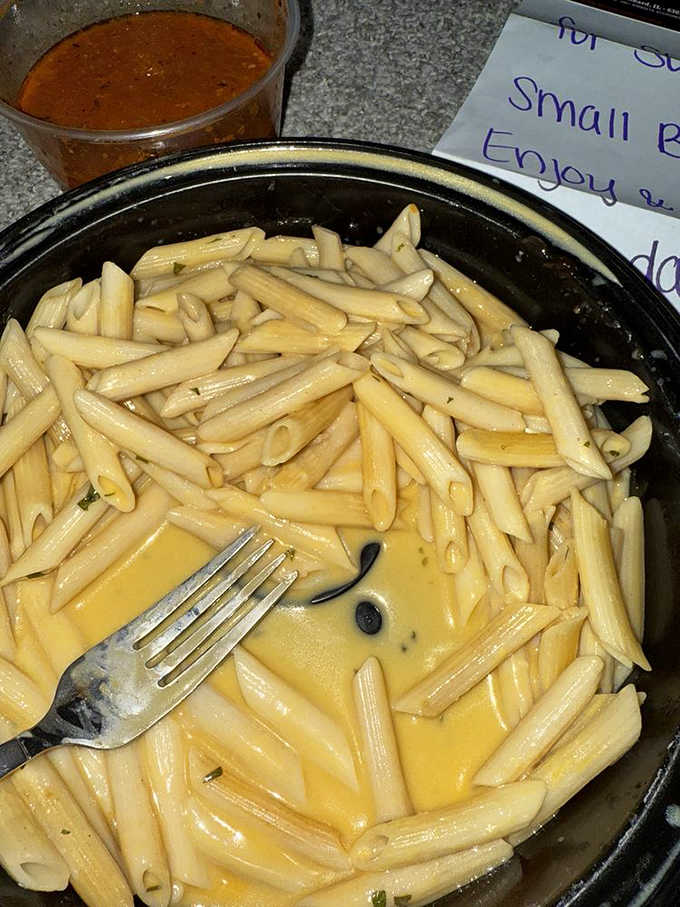 Creamy pasta comfort that proves even plant-based options can be indulgent &ndash; fork-twirling satisfaction without the guilt.