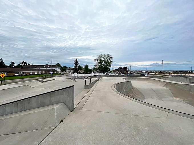 The skate park offers concrete waves for those who prefer their thrills without getting wet &ndash; spectacular wipeouts guaranteed free of charge.