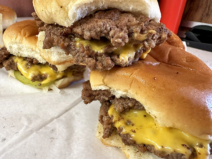Cheese melting into perfectly seasoned beef patties &ndash; a simple pleasure that somehow tastes better in this small-town Ohio diner.