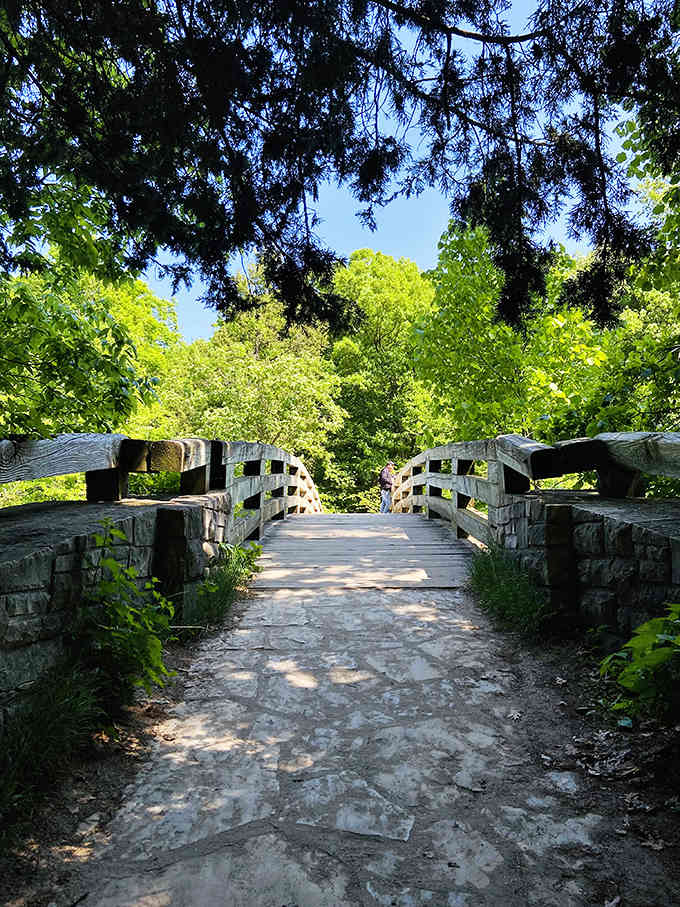 This rustic wooden bridge seems to lead straight into a fairytale &ndash; though thankfully without any trolls demanding payment underneath.