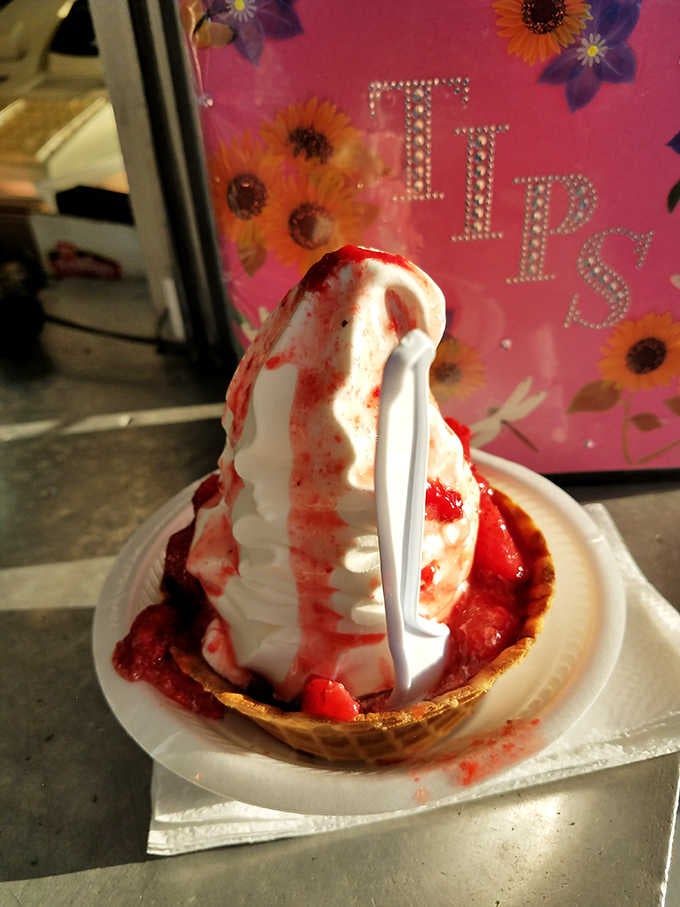 A strawberry shortcake waffle bowl that transforms ordinary dessert into an extraordinary experience &ndash; summer in edible form.