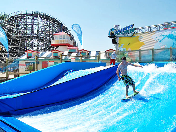 Surf Rider: Where Midwesterners can pretend they're catching California waves without the inconvenience of actual oceans or sharks.