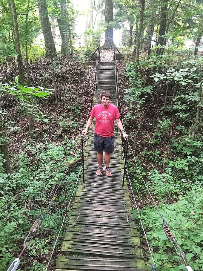 Adventure awaits on this swaying suspension footbridge &ndash; not for the faint of heart but worth every wobbly step.