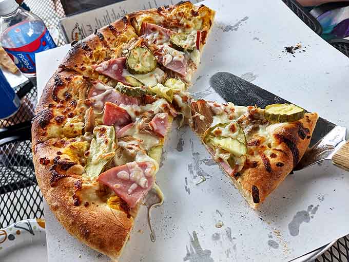 The Cuban pizza transforms a beloved sandwich into pizza form &ndash; those pickles aren't just toppings, they're game-changers in the flavor department.