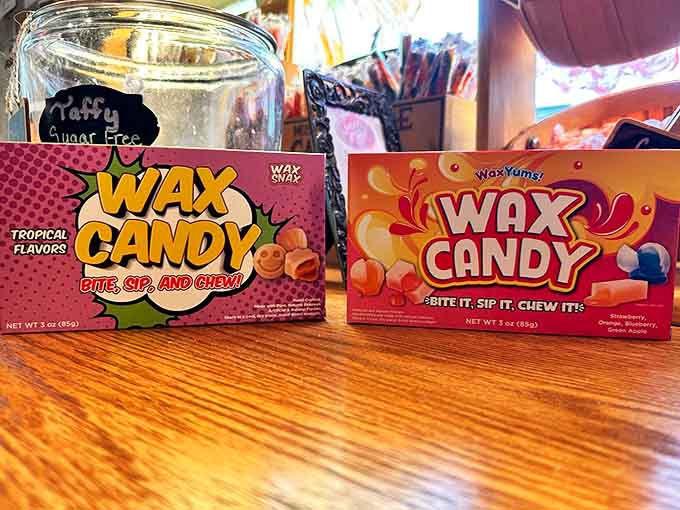 Wax candy &ndash; where else can you drink mysterious liquid then chew the container? It's recycling at its most delicious.