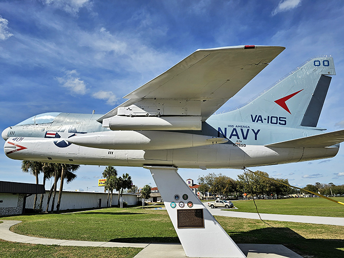 Even the Navy got in on the speed action! This aircraft stands outside the museum, reminding us that America's need for speed extends well beyond the quarter-mile.