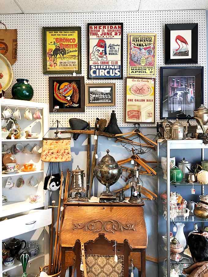 Vintage advertising meets Americana in this delightful wall display &ndash; those Shrine Circus posters once thrilled Michigan children decades ago.