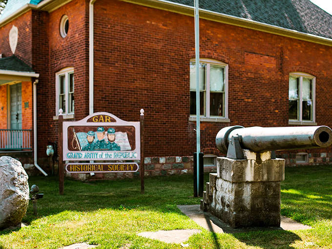 This Civil War cannon hasn't fired in generations, but still commands respect as a silent sentinel of history.