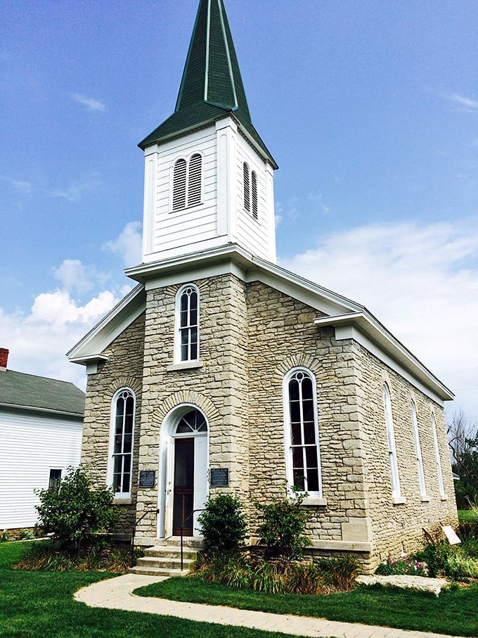 This historic limestone church has witnessed generations of island life, its sturdy walls holding centuries of prayers and celebrations.
