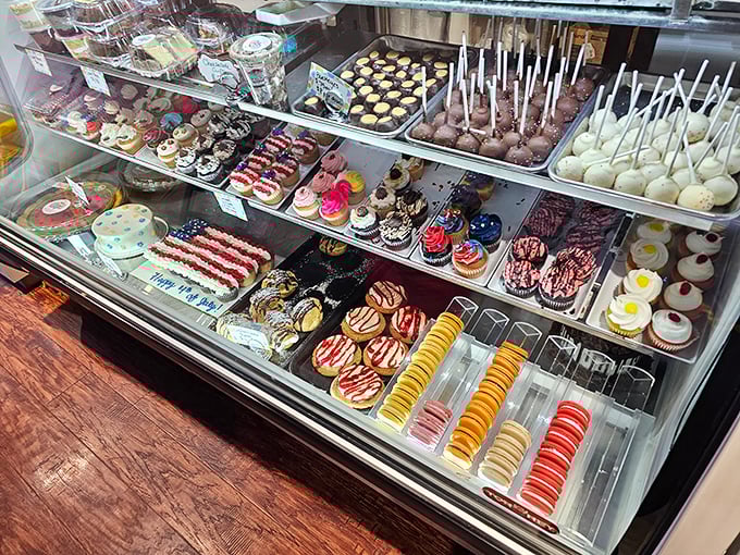 Cupcakes lined up like colorful soldiers ready for battle &ndash; the battle against boring desserts, that is. Each one topped with a swirl of frosting defying gravity.
