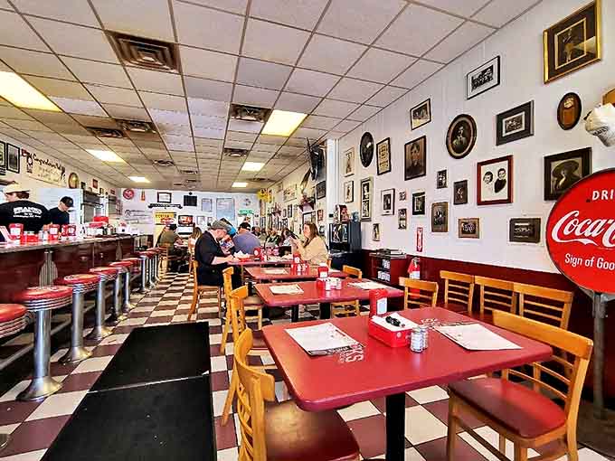 Customers: Where locals and visitors alike gather in a dining room that feels more like a community living room with better food.