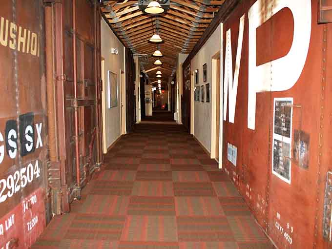 Walking this corridor feels like stepping through a time portal &ndash; industrial heritage meets hospitality in perfect harmony.