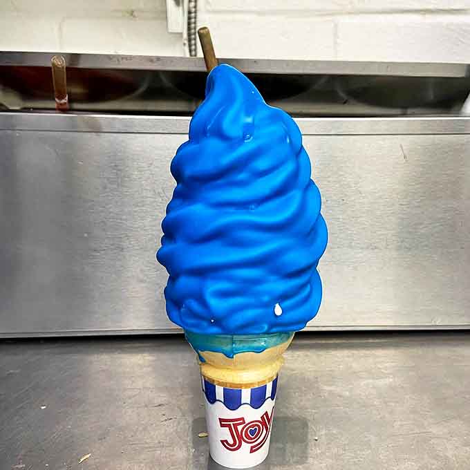 Electric blue soft serve that will stain your tongue and your memories &ndash; the kind of treat that makes adults feel like kids again.