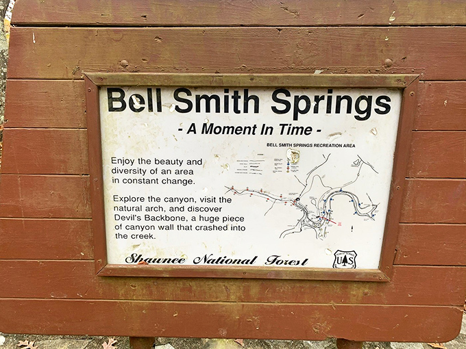 "A Moment In Time" indeed &ndash; this interpretive sign understates the millions of years it took nature to sculpt this geological wonderland.