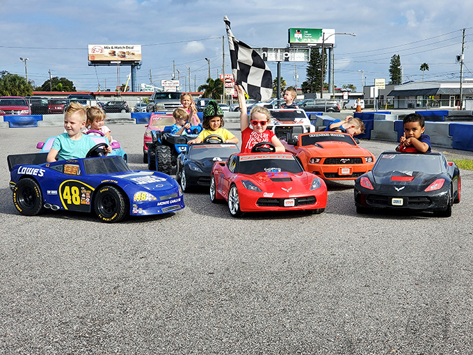 The junior circuit introduces the next generation of racing enthusiasts to motorsports in colorful, kid-sized vehicles.