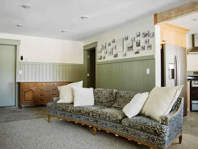 Mid-century meets farmhouse in this thoughtfully designed living space where vintage-inspired furniture invites long conversations.