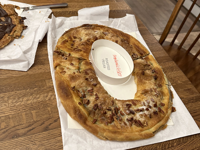 The walnut kringle showcases Bendtsen's mastery of texture&mdash;crisp exterior giving way to soft, nutty filling that's pure comfort.