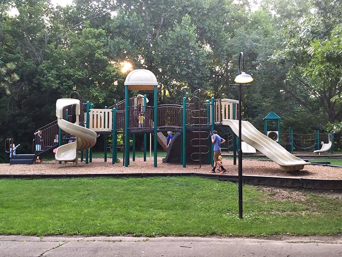 Little adventurers conquer the playground while parents enjoy a moment's peace &ndash; childhood joy in its purest form.