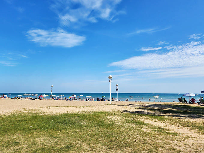 Perfect beach weather brings out the boats, the floaties, and the universal human desire to be anywhere near water when it's hot.