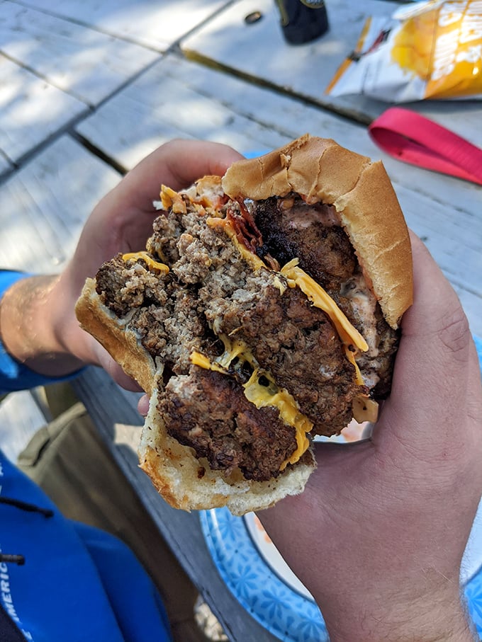 One bite reveals why people travel hundreds of miles &ndash; the cross-section shows juicy perfection that fast food chains have spent decades trying to duplicate.