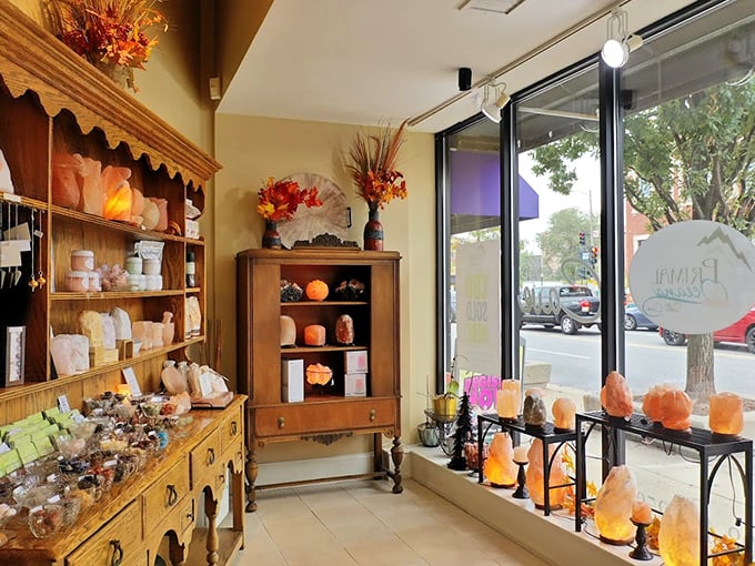 Various minerals and salt products: Mother Nature's pharmacy displayed with care &ndash; from cooking slabs to bath salts. Seasoning for both your steak and your soul!