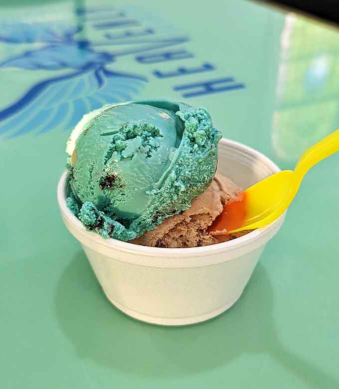 That perfect marriage of cool mint and chocolate chunks &ndash; like a refreshing breeze in a pine forest, but infinitely more delicious.