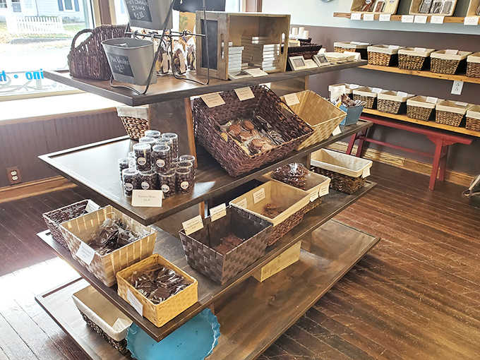Chocolate-covered treasures nestled in rustic baskets, waiting to transform an ordinary day into something extraordinary.