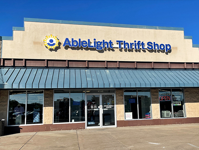 AbleLight Thrift Shop's clean, modern storefront reflects the organized shopping experience waiting inside for Minnetonka bargain hunters.