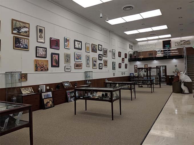 The museum's gallery walls showcase the evolution of cat art through different periods and styles &ndash; a visual feast for art lovers.