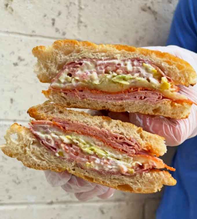 The Soprano stacks Italian deli meats and cheese into a sandwich that would make Tony himself request seconds.
